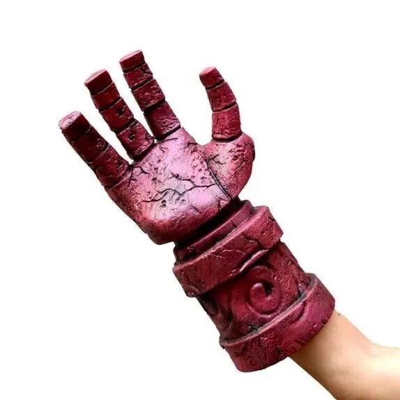 Перчатка рука Хэллбоя - Hellboy красная пластиковая для косплея, игрушка, аксессуар — фото 1