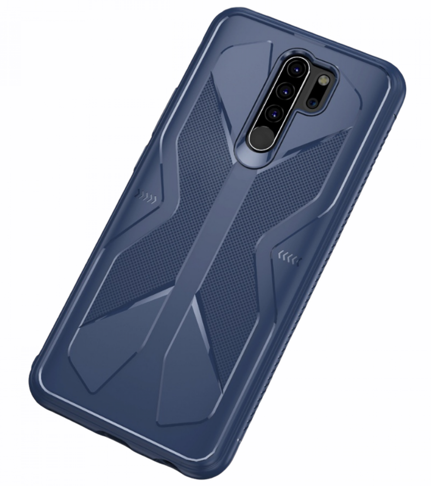 Чехол-бампер MyPads для Xiaomi Redmi 9 противоударный усиленный синий
