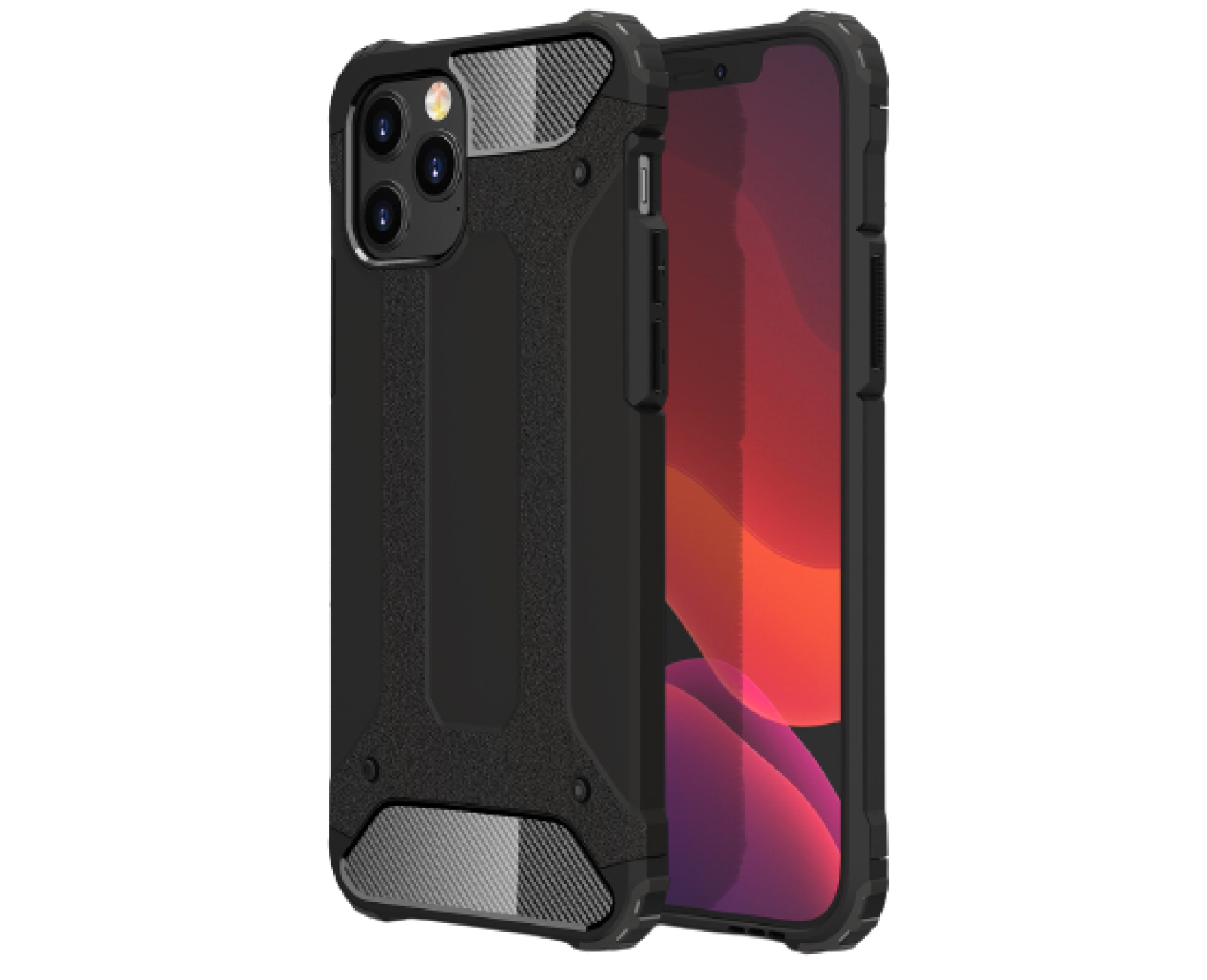 Чехол-бампер MyPads для iPhone 12 Pro Max противоударный усиленный черный