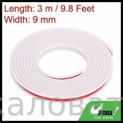 UXcell U-образный кант 9.8Ft (9мм) белый для мебели