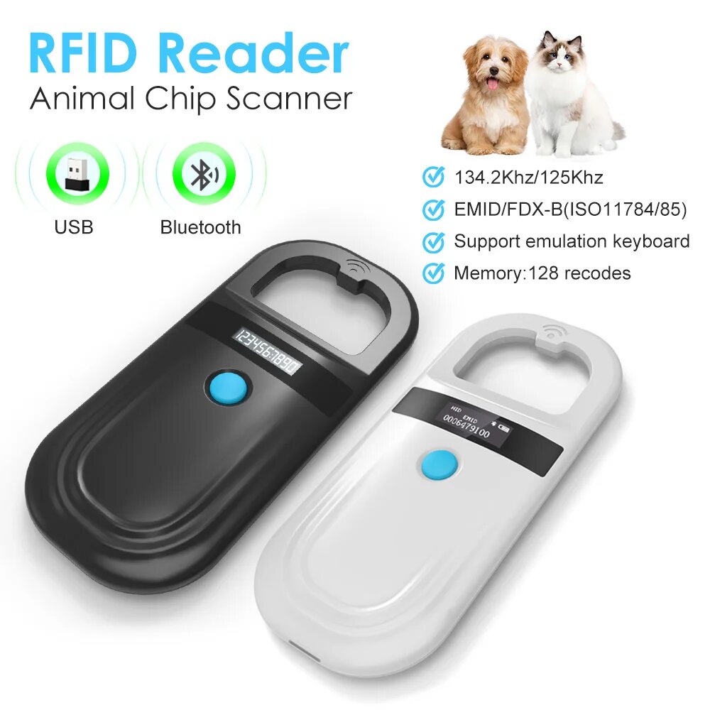 RFID Reader 134.2Khz/125Khz EMID/FDX-B Standard-White — фото 1