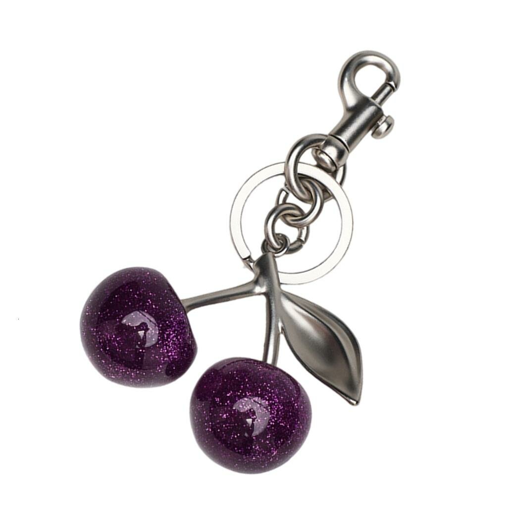 Брелок-подвеска «Вишня», Пурпурно-серебристый