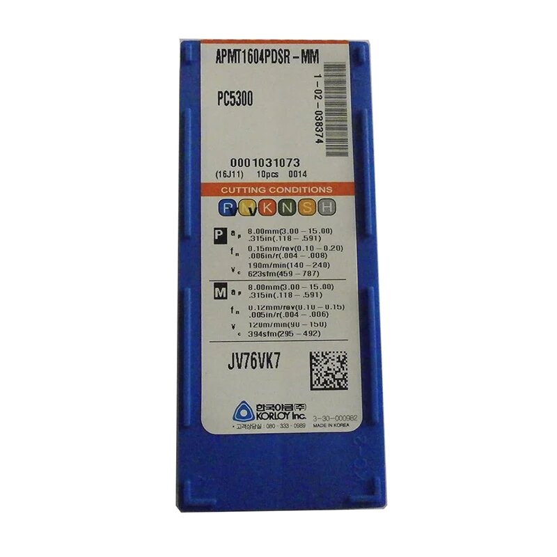 KORLOY APMT1604PDSR-MM PC5300 Фрезерные вставки