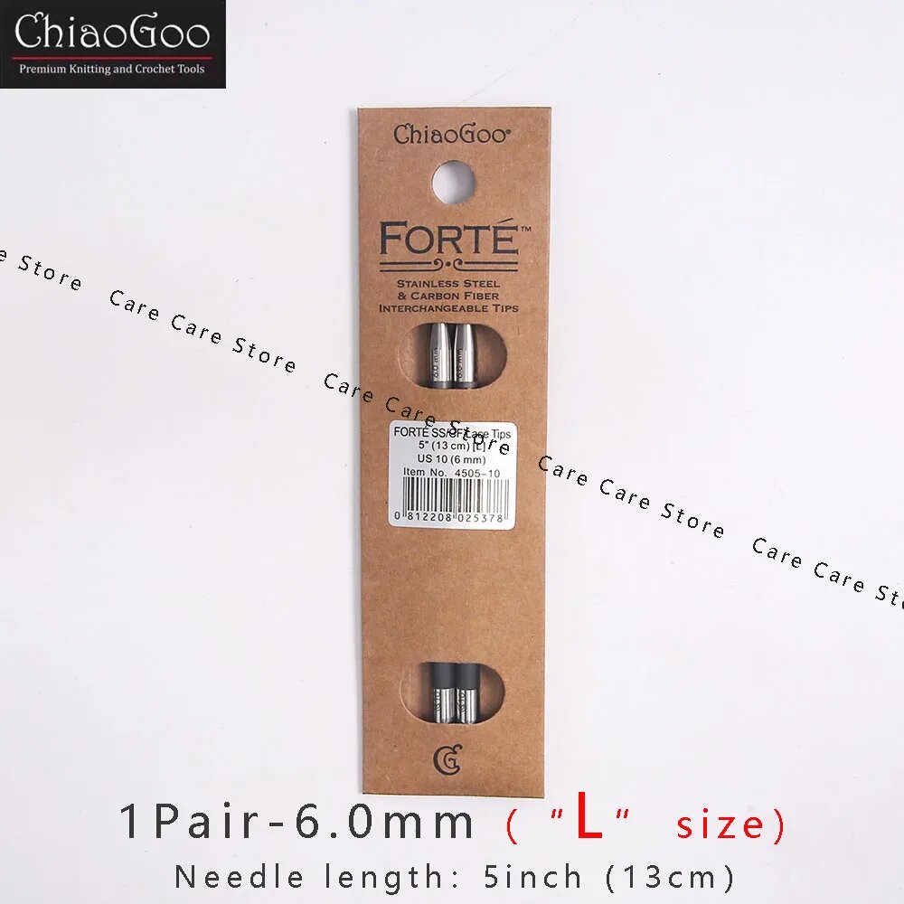 Сменные спицы ChiaoGoo FORTE 6.0mm, 13 см