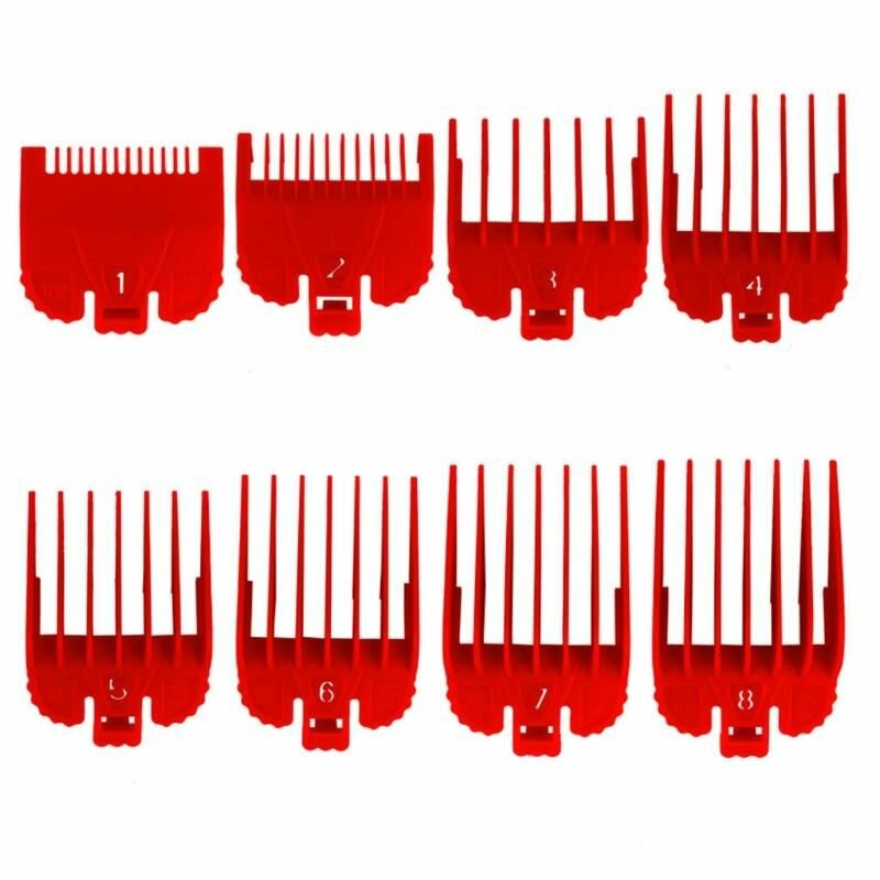 Набор из 8 насадок для машинок Wahl, красный