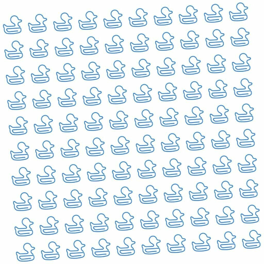 Канцелярские скрепки-биндеры, 100 шт, Утки