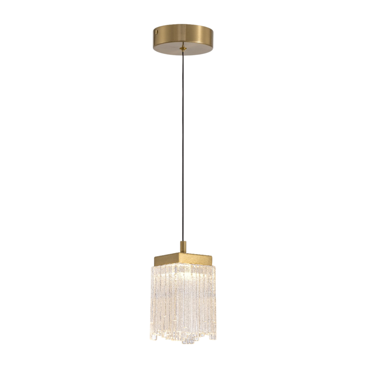 Подвесной светильник Delight Collection MD25020403 MD25020403-1A2 Satin gold MD25020403-1A2, Прозрачный/Золотой, LED, 1 x 6 Вт.