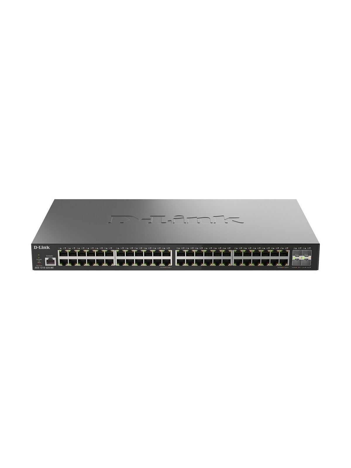 D-Link DGS-1210-52X/ME/C1A Управляемый L2 коммутатор с 48 портами 10/100/1000Base-T и 4 портами 10GBase-X SFP+