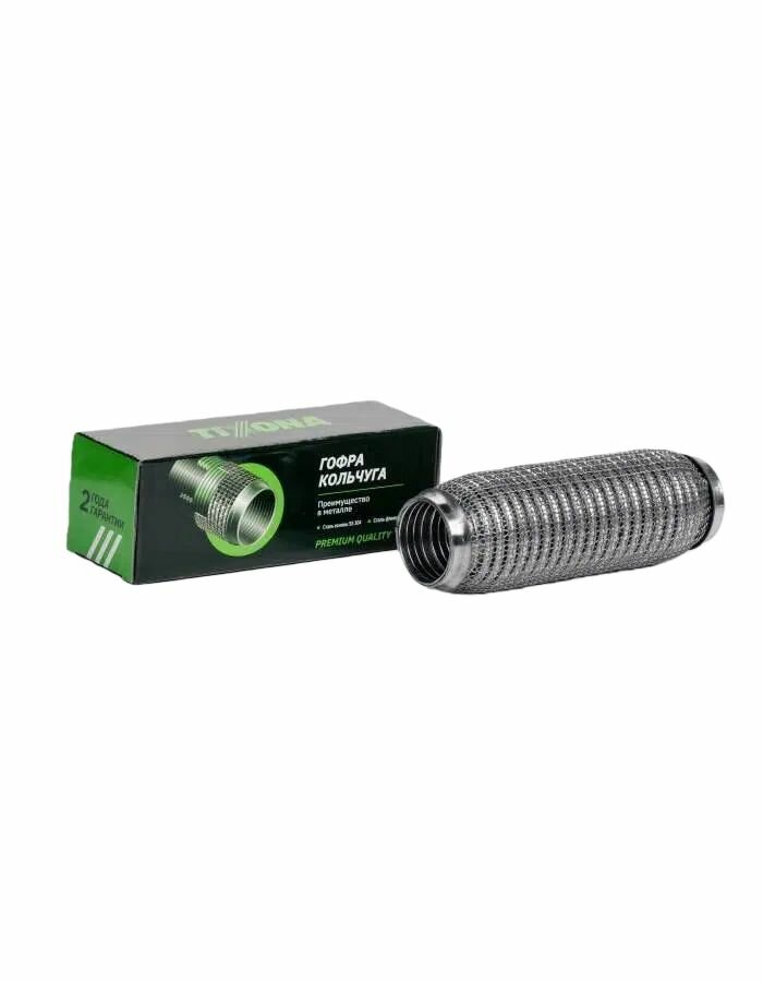 Гофра глушителя TIXONA P45200WM Universal 45х200 мм Steel AISI 304 Wire mesh, interlock кольчуга