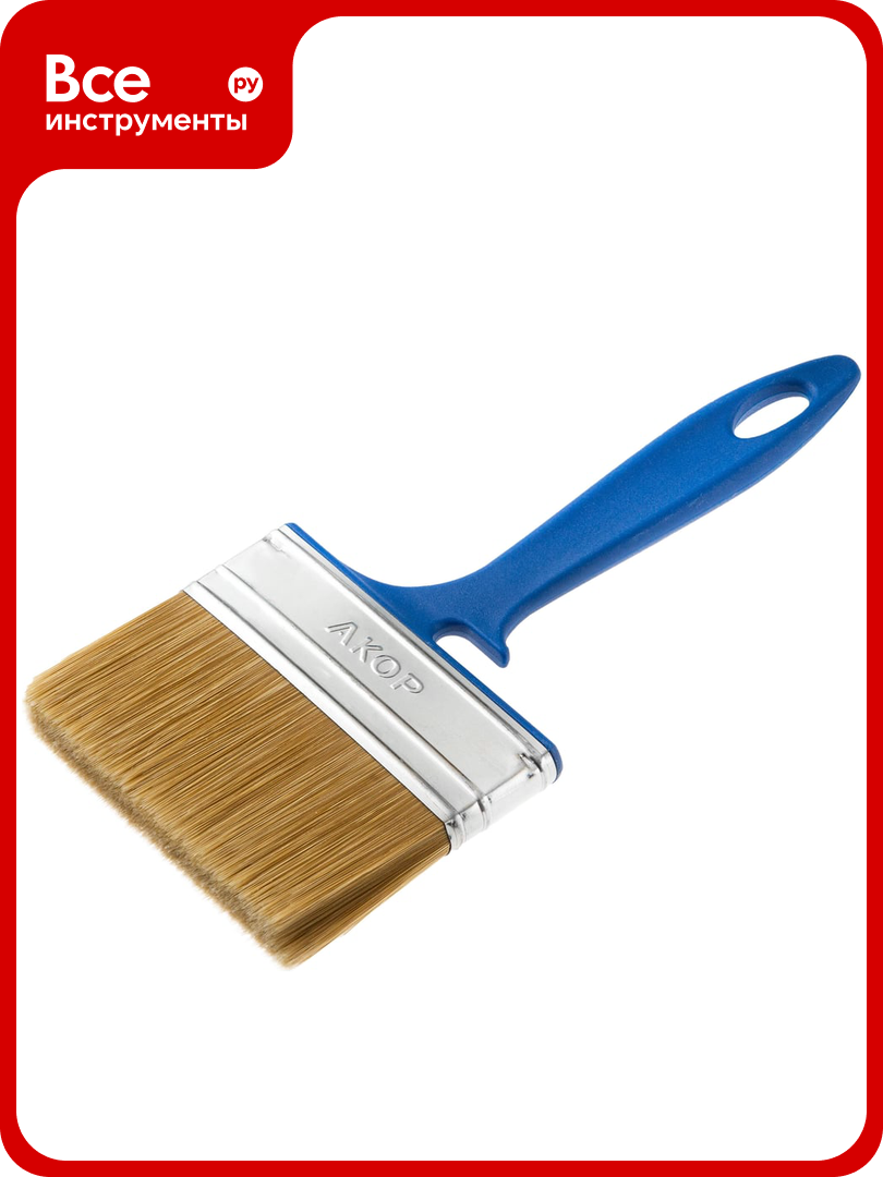 Кисть для лаков Акор синтетич. щетина 100х12мм КЛ10012, 100х12мм
