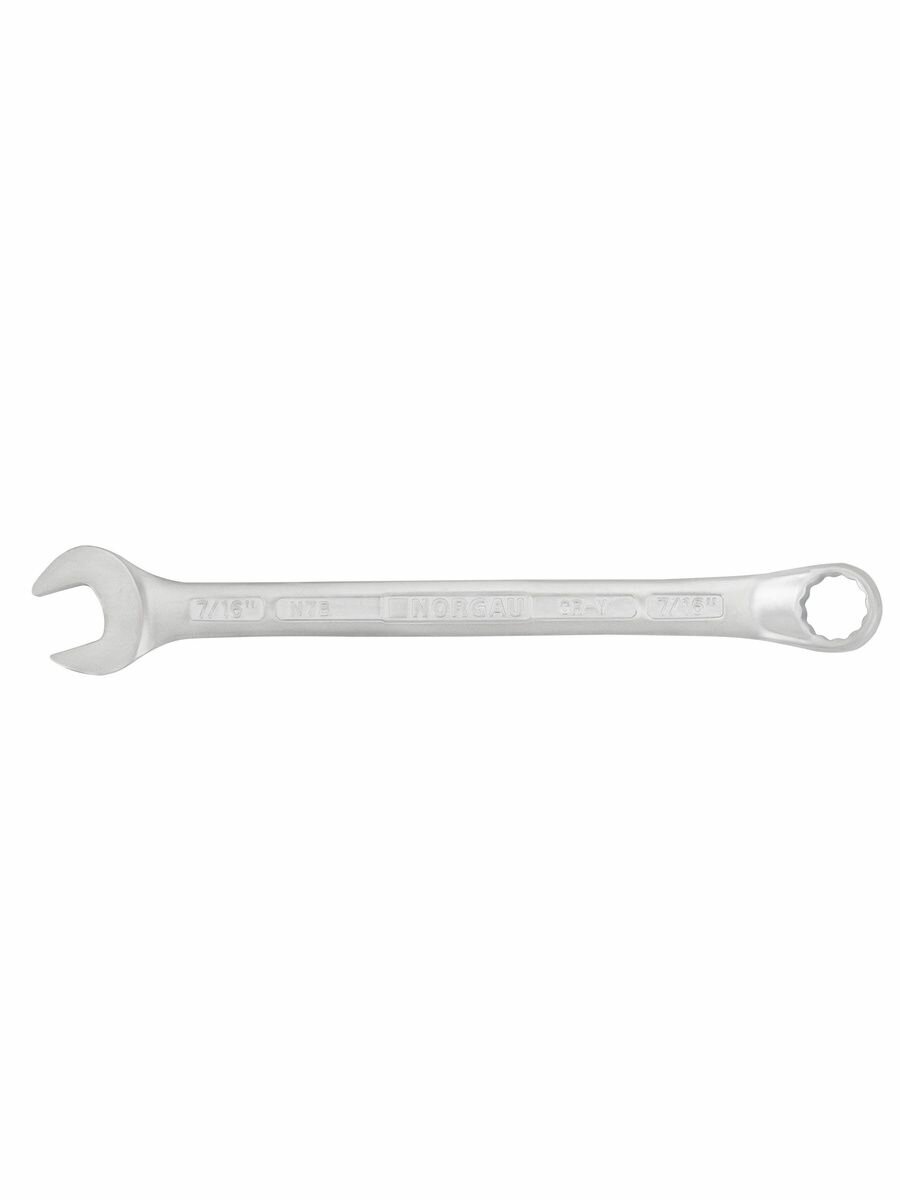 Ключ гаечный 7/16 NORGAU Industrial, HРM High precision machining 160 мм, рожковый и накидной профиль.
