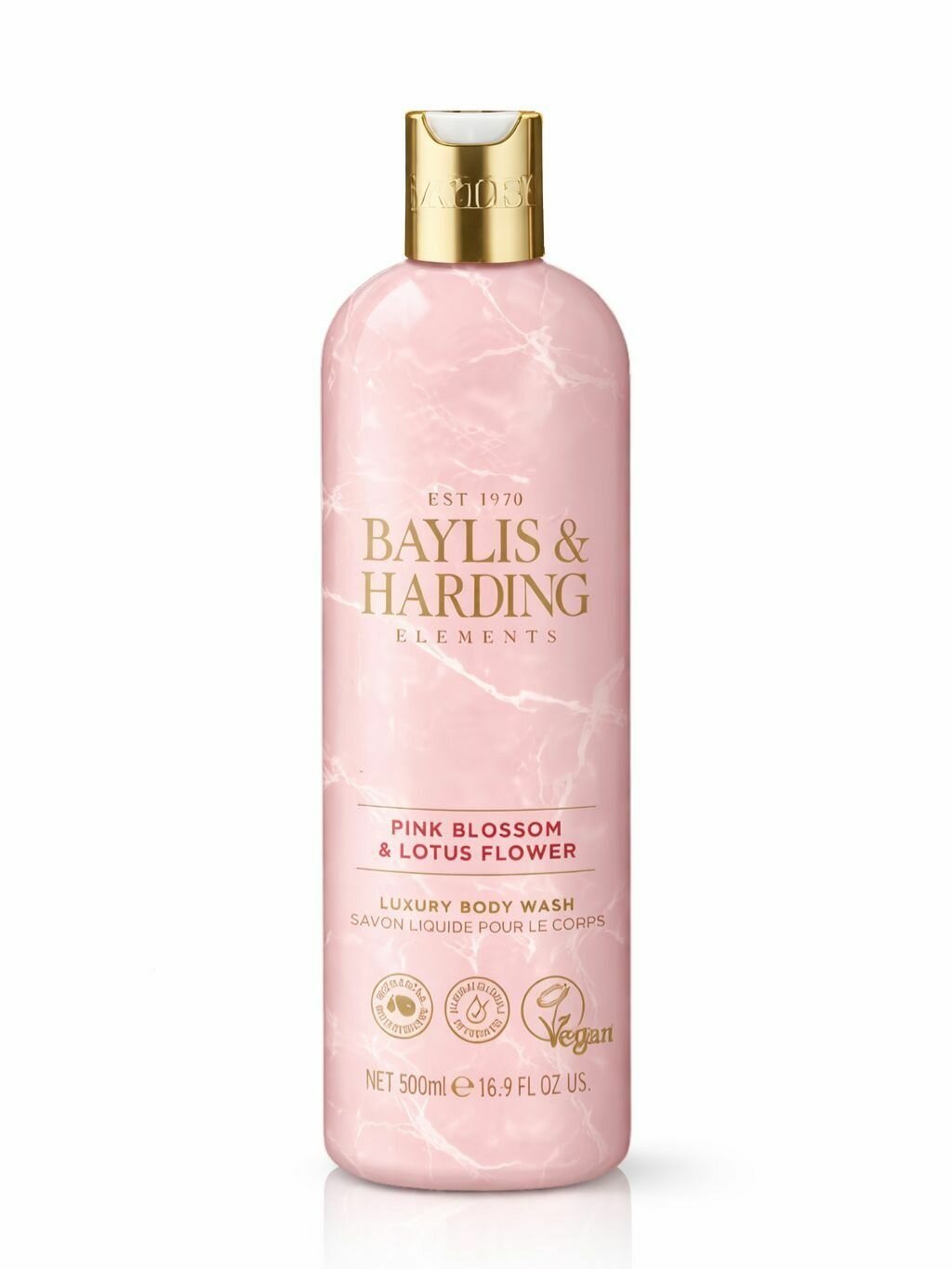 Baylis & Harding, Elements Pink Blossom & Lotus Flower, Гель для душа, 500 мл