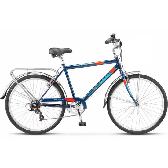 Stels Городской велосипед 26" Avangard 250 V (7-ск.) Z010 Синий 2025 (без корзины) (М)