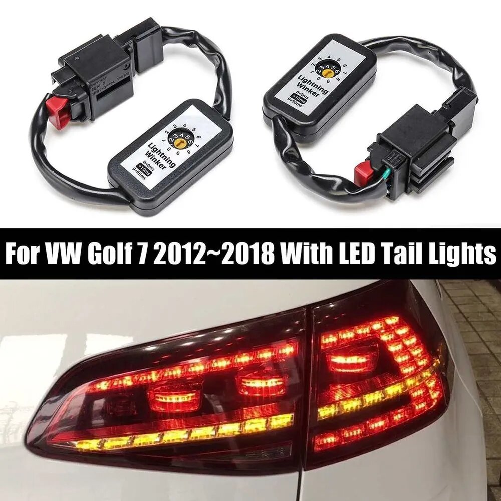 Фара-искатель для VW Golf 7 2012-2018 с LED задними фонарями, Lightning Winker, 7 дней гарантии