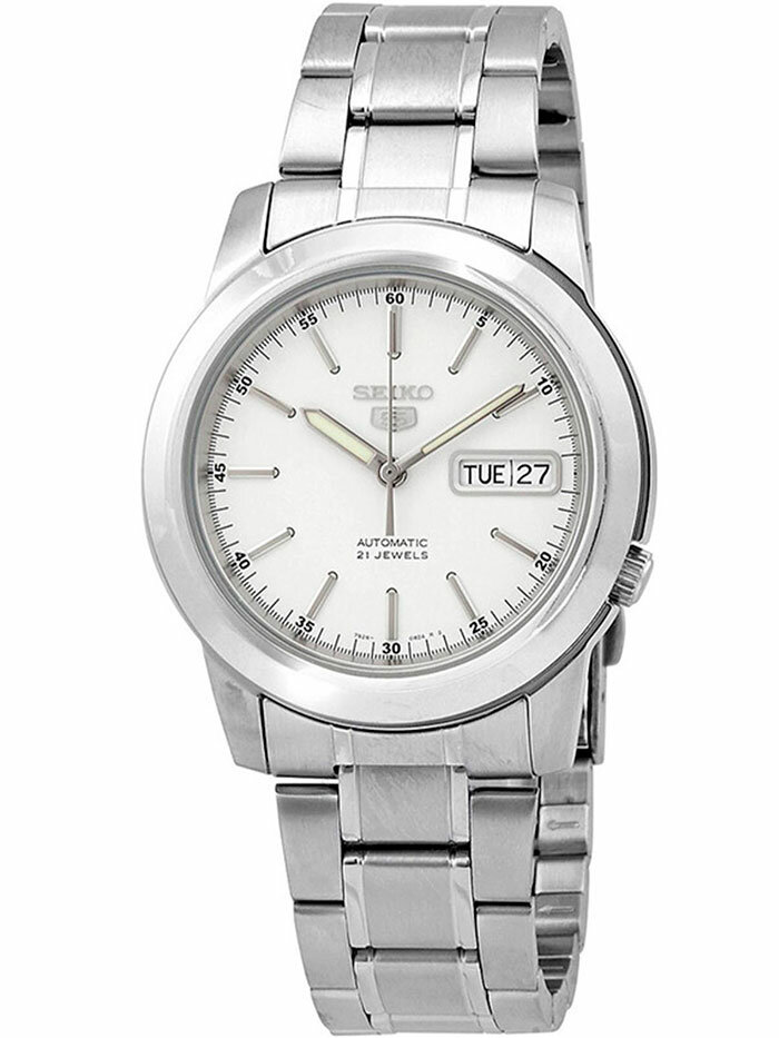 Наручные часы SEIKO SEIKO 5, серебряный, белый — фото 1