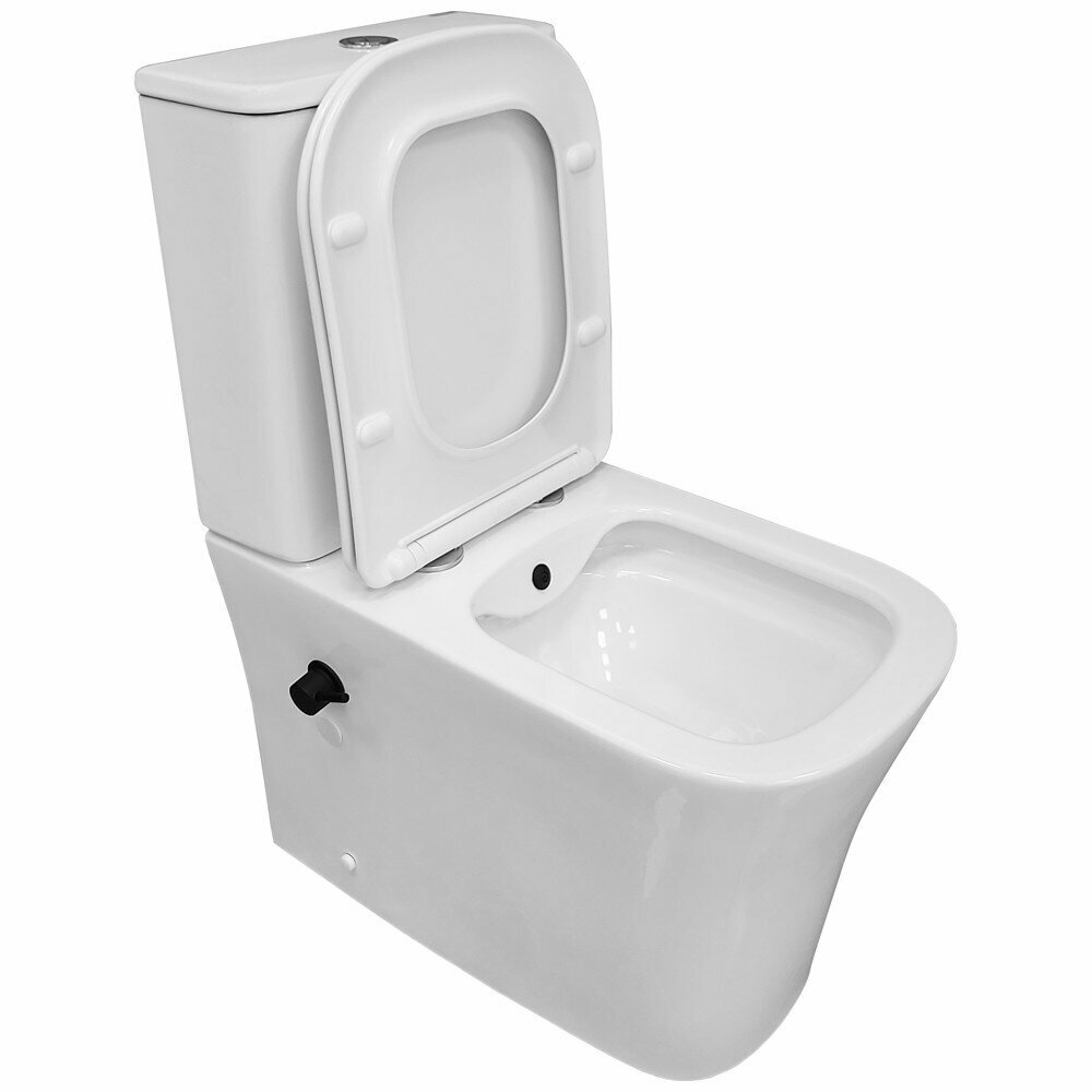 Унитаз Bloomix Magic 1218SB/UF1 bidet black безободковый с функцией биде и смесителем