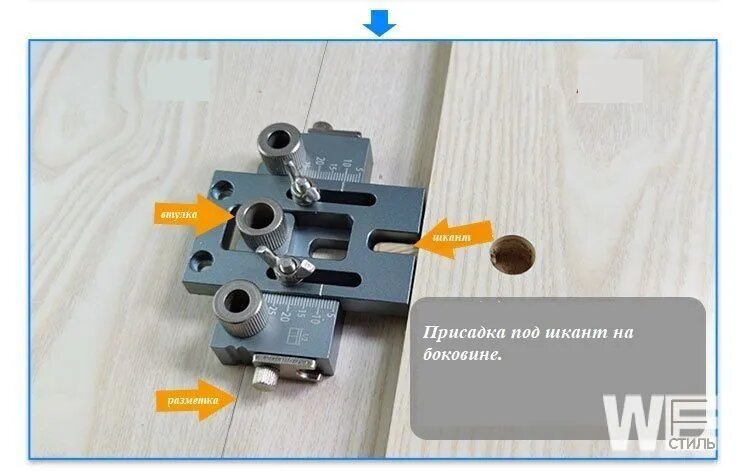 Бестселлер Просекатель набор сверл для конфирматов с кондуктором для сверления — фото 1