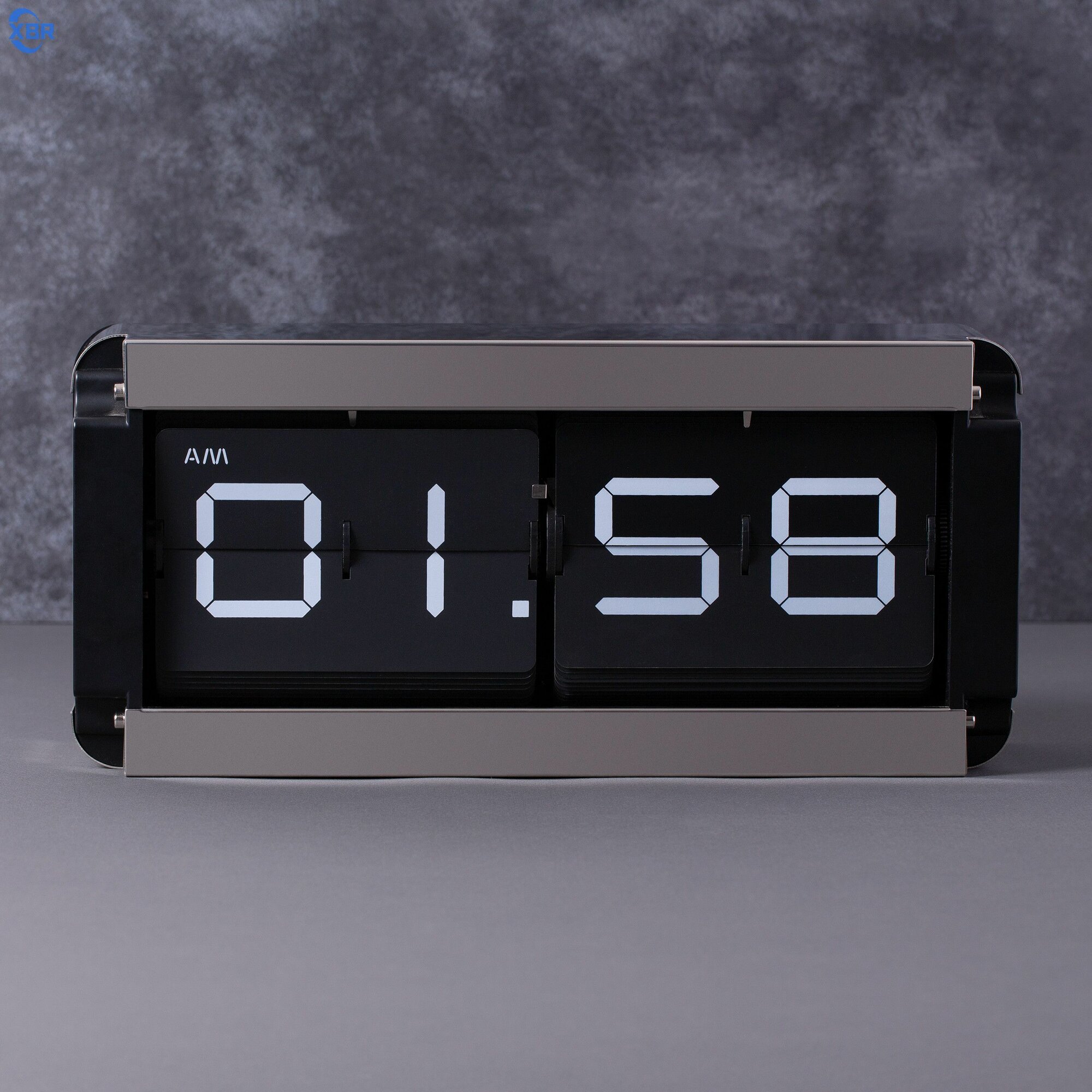 Большие перекидные часы FLIP CLOCK Black, металлические (37х9х17 см)