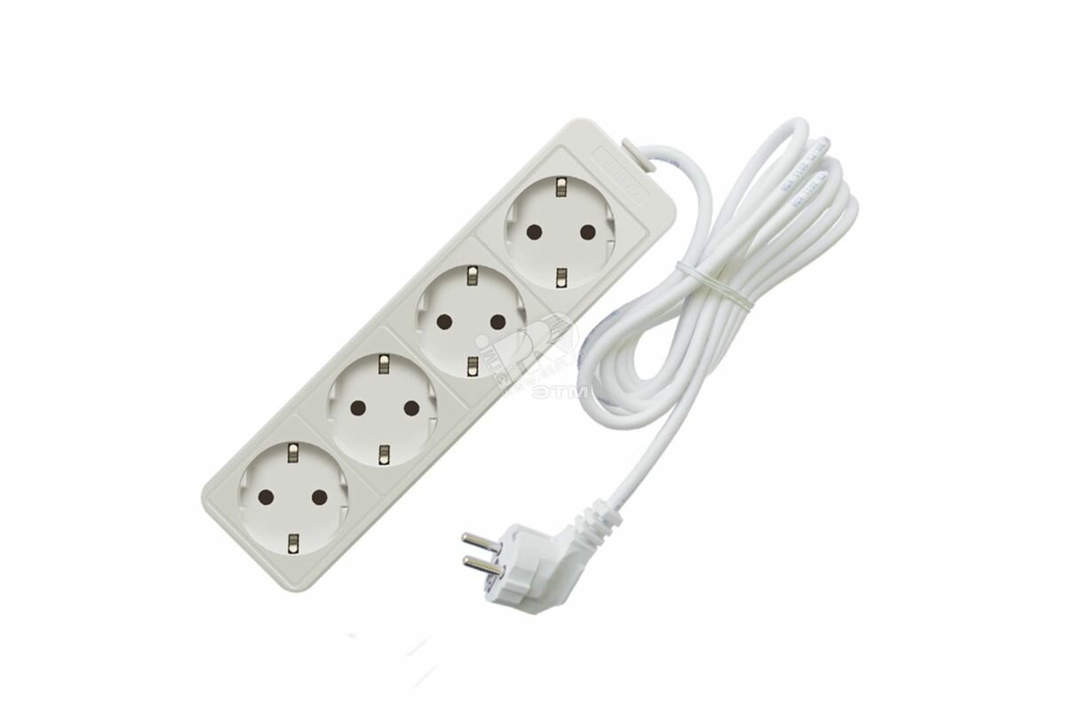 Удлинитель 4х10м с заземл. 10А IP20 2.2кВт ПВС Союз 481S-9410