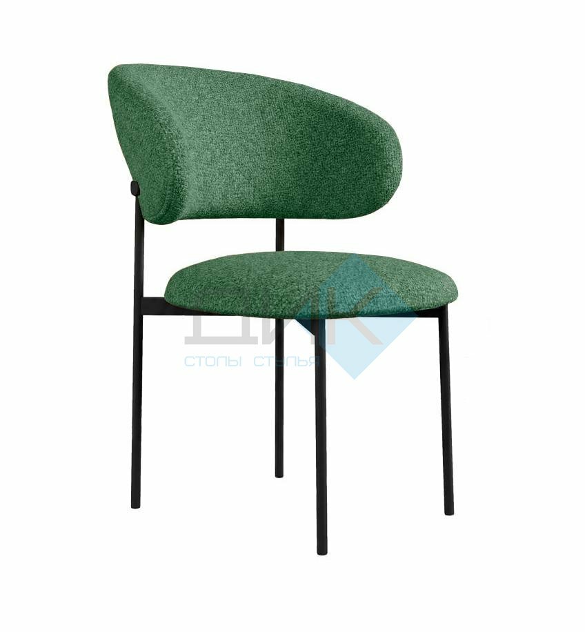 Стул 2шт. DikLine 201 NS Pine зеленый, микровелюр , ножки черные