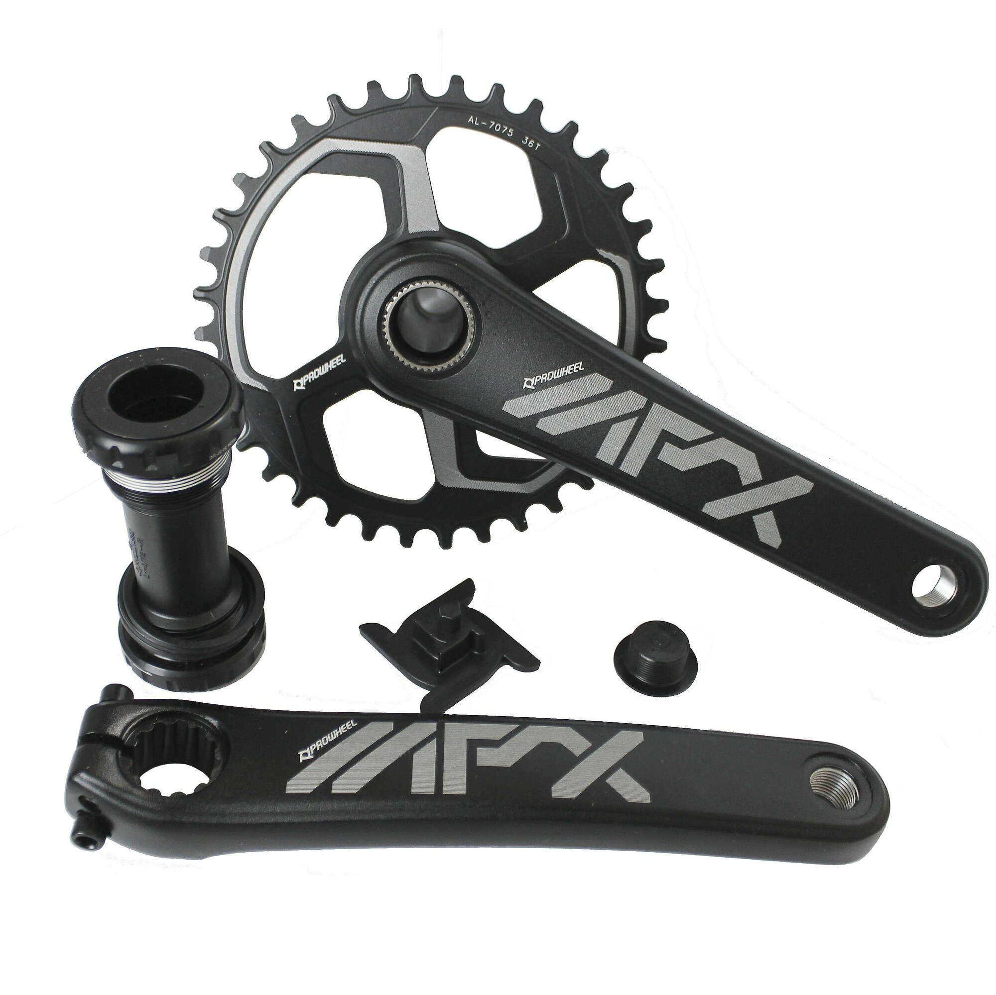 Система Prowheel MPX 11, NW 36T (FD04-36T) стальная, Hollowtech II, 175 мм, каретка Prowheel BB68/73+ в комплекте