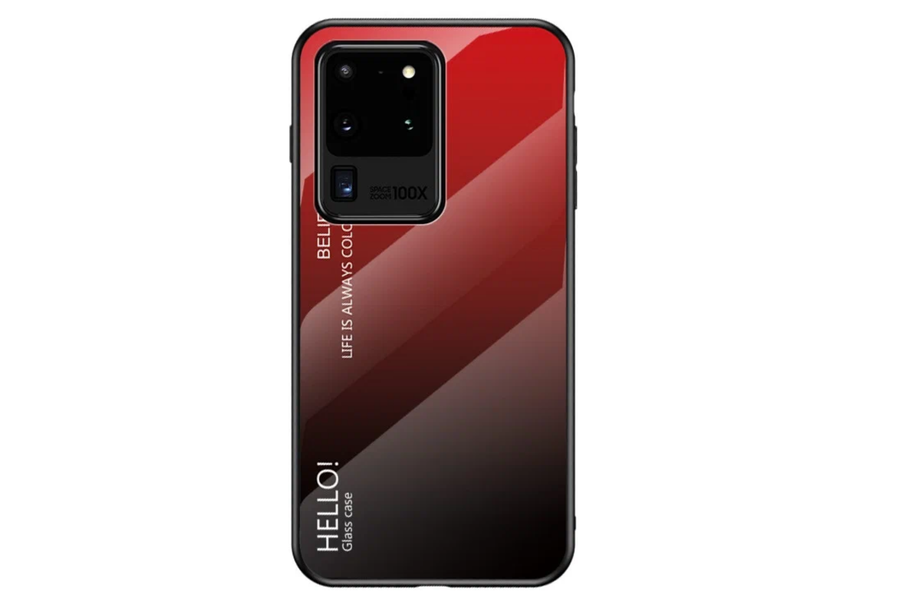 Чехол MyPads для Samsung Galaxy M31 SM-M315 (2020) стеклянный с эффектом градиент зеркальный Красный