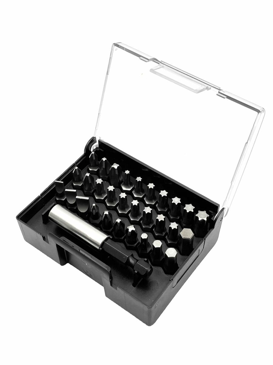 Набор бит SL/PH/PZ/Hex/Tx (30шт) и битодержатель в кейсе (31 предмет) FELO 02013116