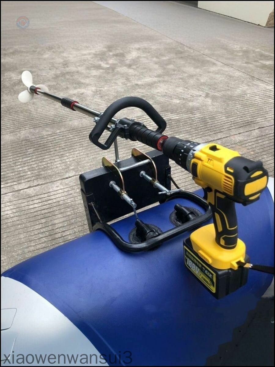 Ручной лодочный мотор с пропеллером для электродрели компактный и мощный для каноэ и деревянных лодок