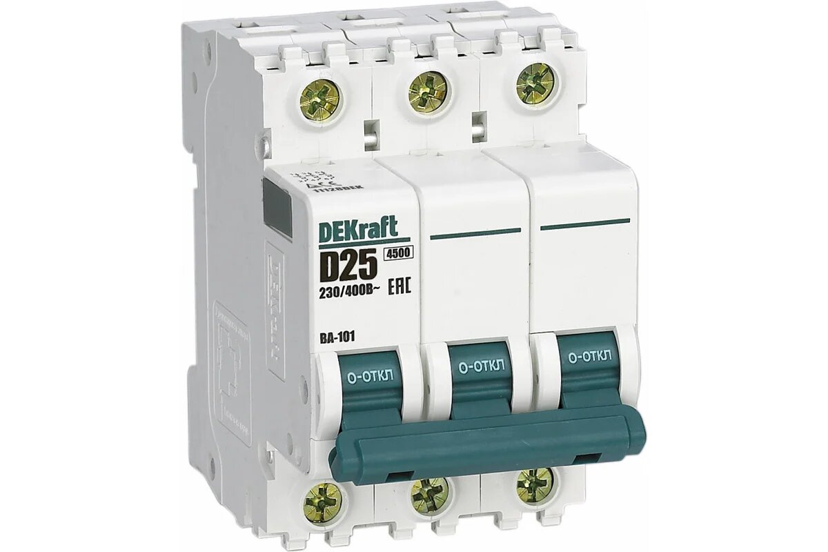Выключатель автоматический модульный 3п D 25А 4.5кА ВА-101 SchE 11128DEK