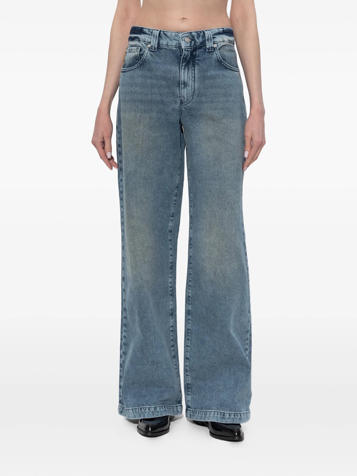 Джинсы EMPORIO ARMANI Wide-leg jeans, размер L, blue — фото 1