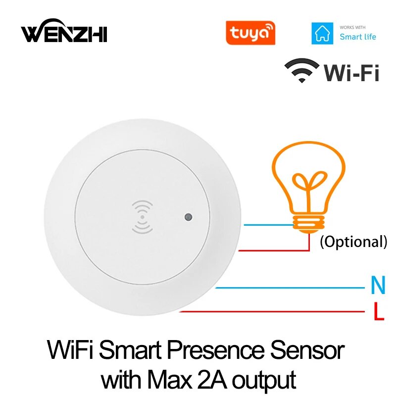Датчик движения для света Tuya Smart Life 220V WiFi Ceiling Mount