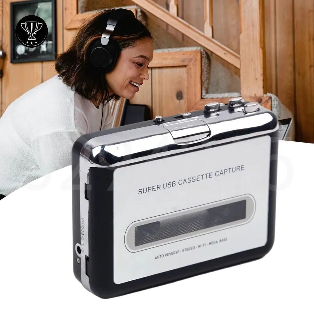 Кассетный плеер Super USB Cassette Capture Авто реверс Стерео Hi-Fi