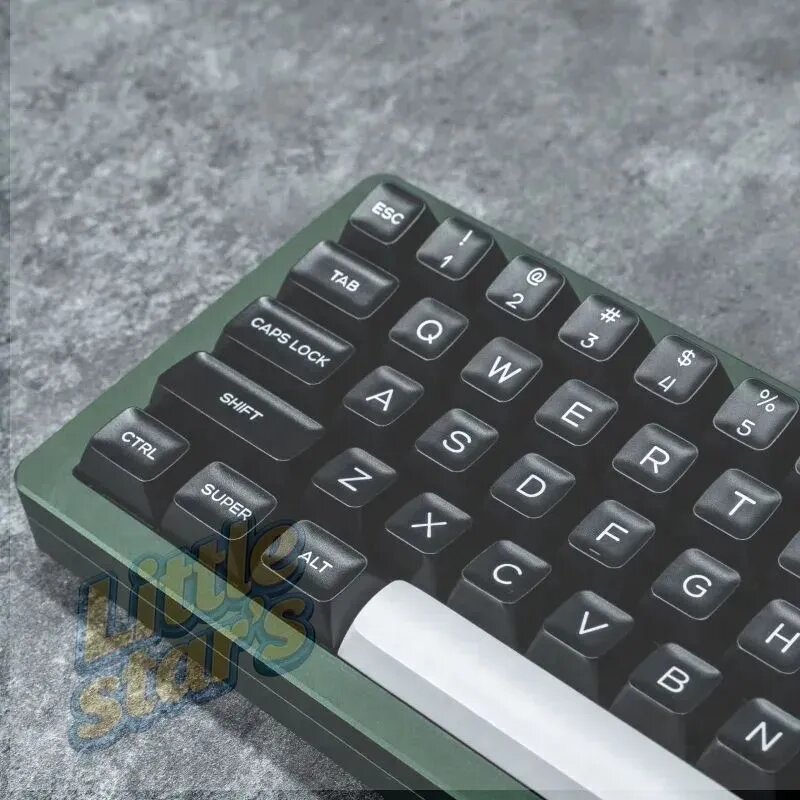 Кейкапы для механической клавиатуры WOB White и Black 160 шт PBT Двухцветное литье под давлением (белый и черный)