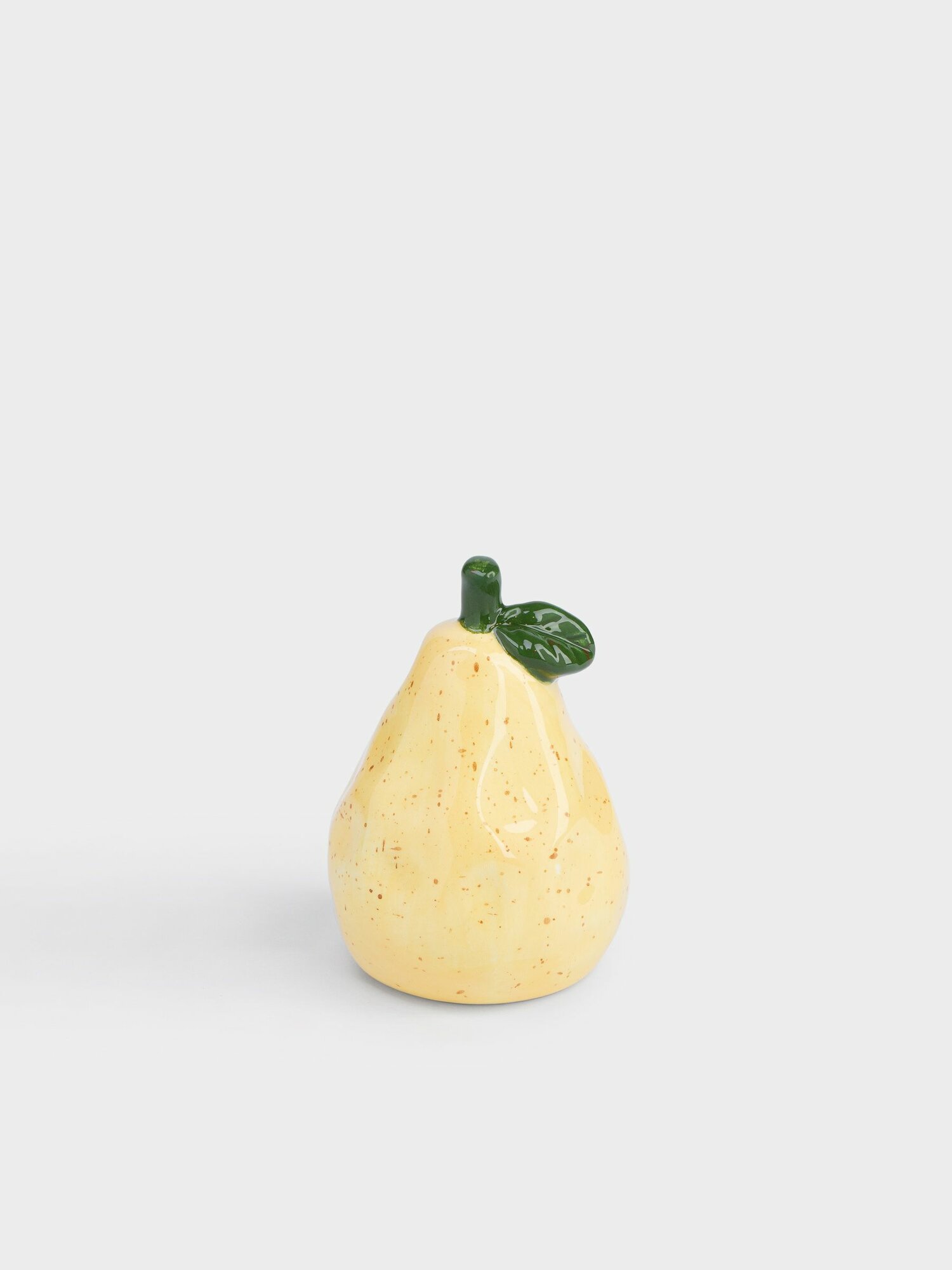 Емкость для соли или перца, 8 см, керамика, желтая, в крапинку, Груша, Crumple fruits, Kuchenland