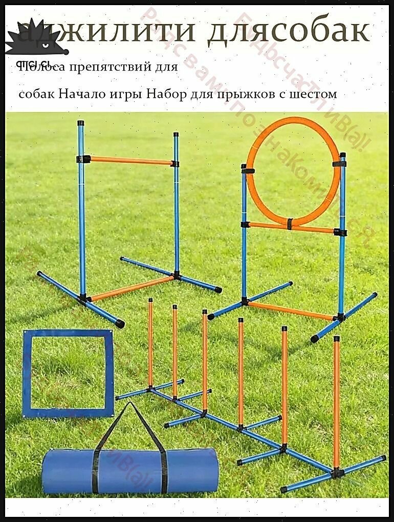 Аджилити для собак , Полоса препятствий для собак, Начало игры, Набор для прыжков с шестом