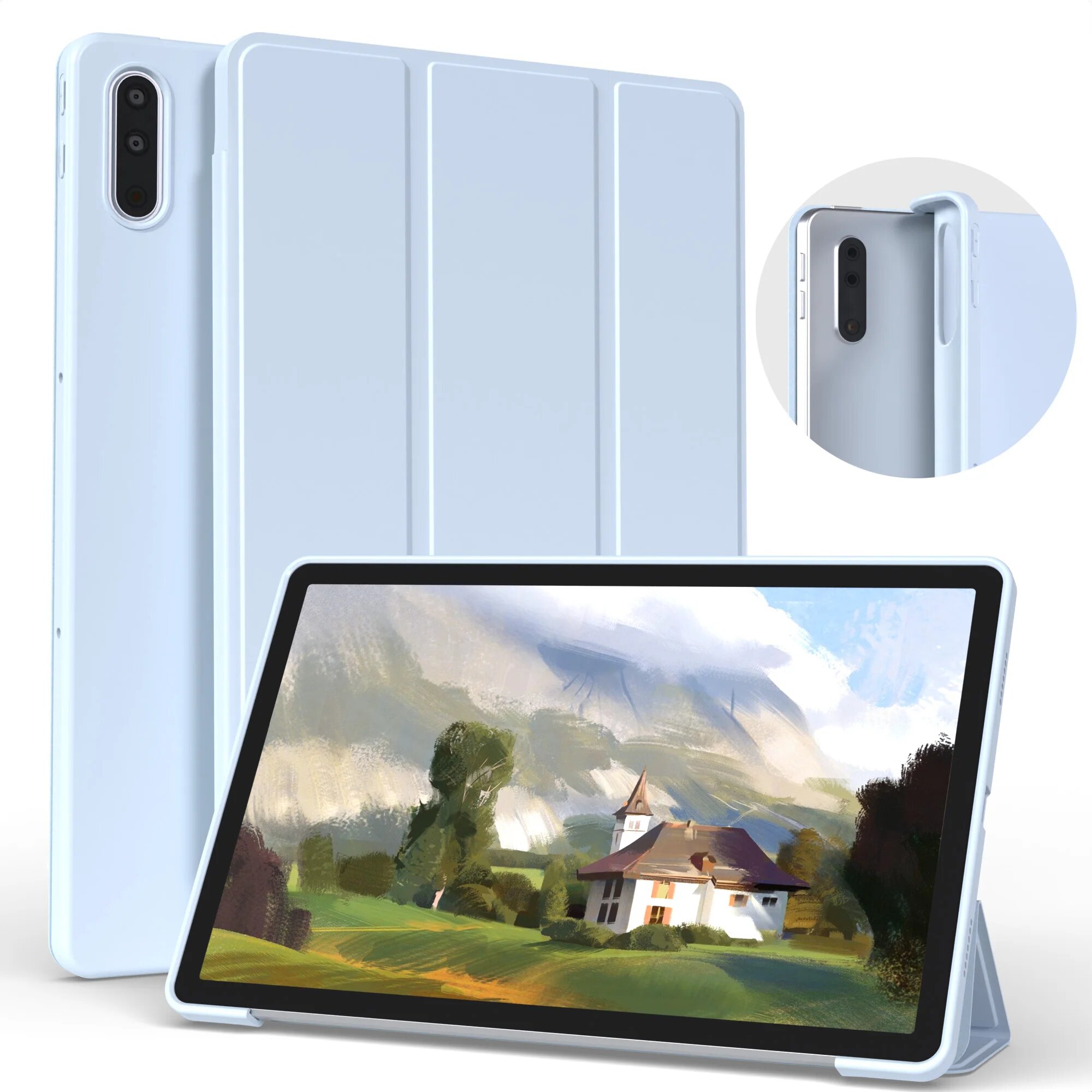 Чехол для планшета Lenovo Tab M10 Plus 3-го поколения P11 Plus J616F J607F, Голубой, Skyblue