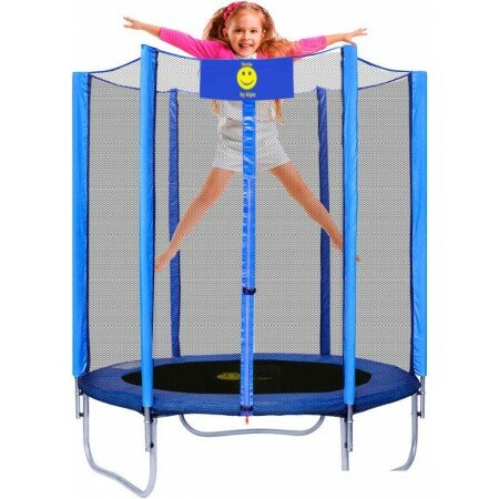 Батут Smile STB-183, пружинный (каркасный) круглый, диаметр 183 см, нагрузка: 90 кг, с сеткой