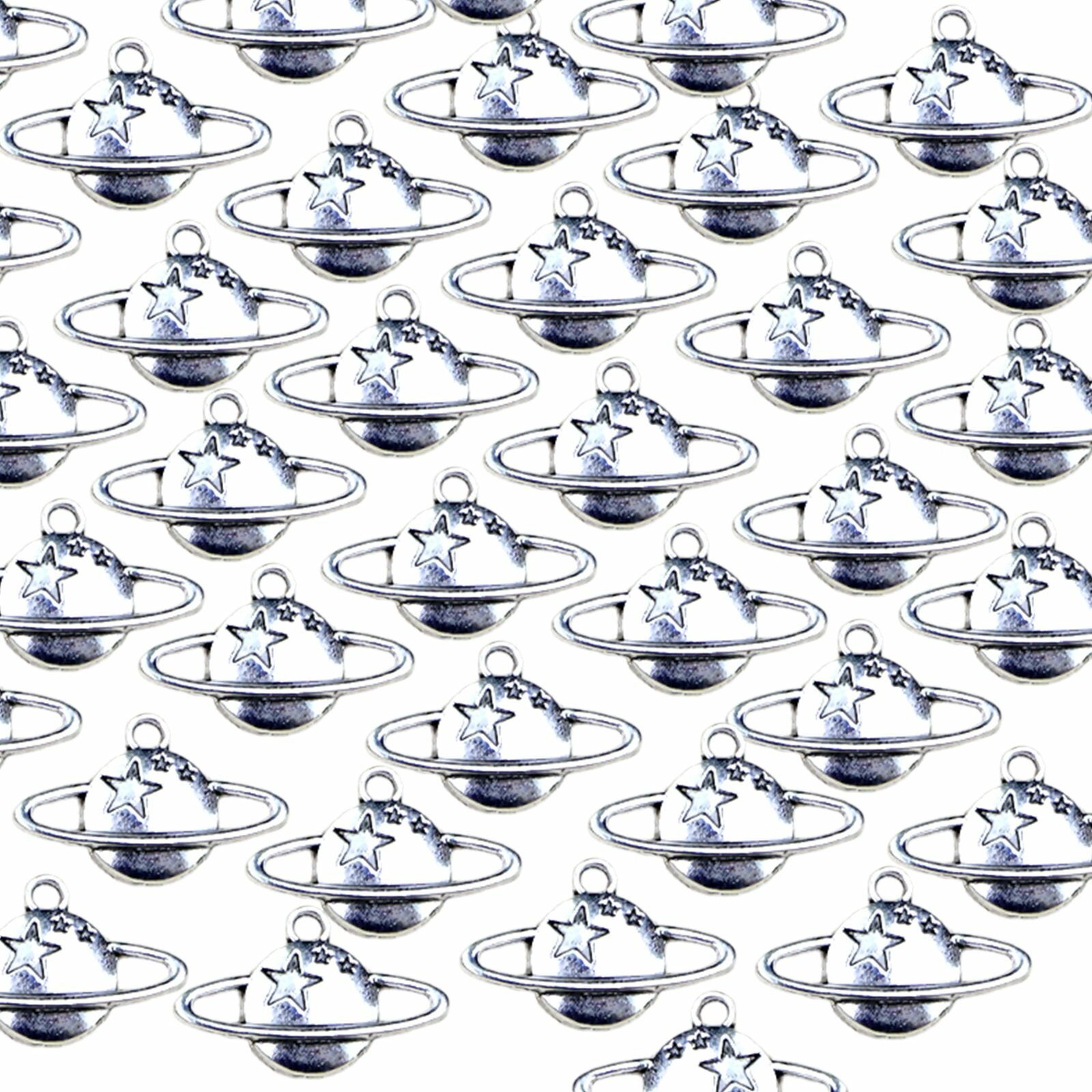 100 подвесок Сатурн в тибетском стиле для авторских украшений