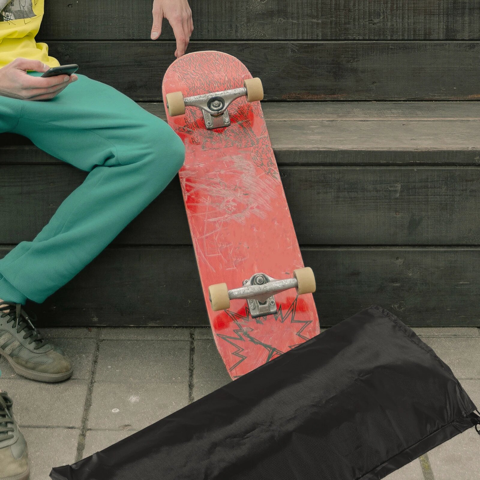 Прочная сумка для скейтборда, профессиональная сумка на плечо для защиты доски, многофункциональная сумка для путешествий в тренажерном зале