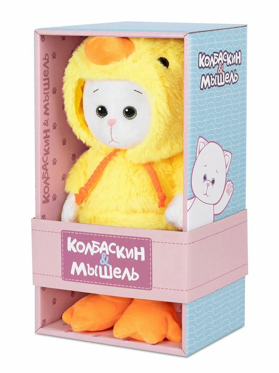 Мягкая игрушка Колбаскин&Мышель "Колбаскин в костюме уточки" в подарочной коробке (MT-MRT-KM-03202413-20)