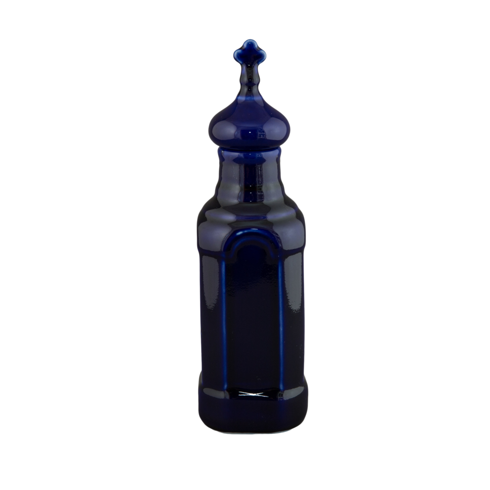 Сосуд "Святая вода" большой граненый (кобальт)