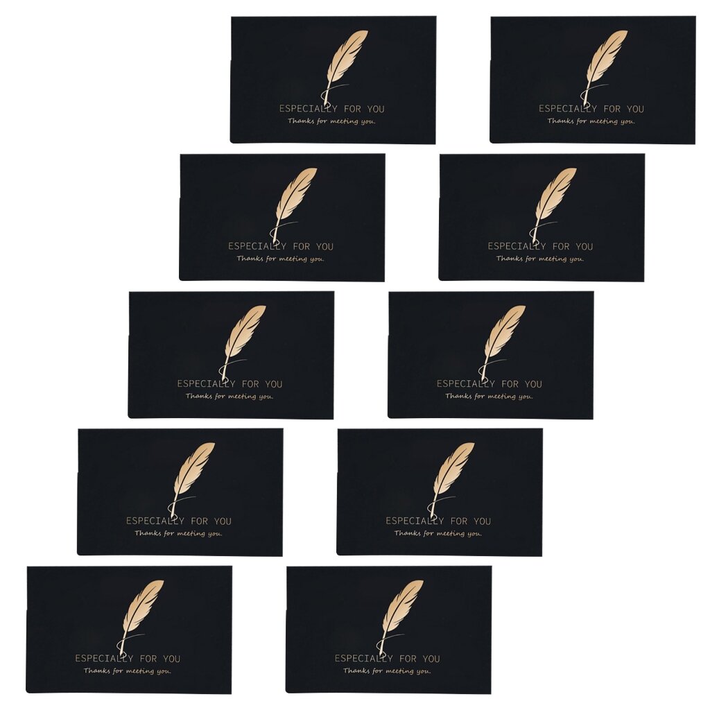 10 Штук Благодарственных Открыток с Конвертами и Наклейками для Свадьбы, Бизнеса