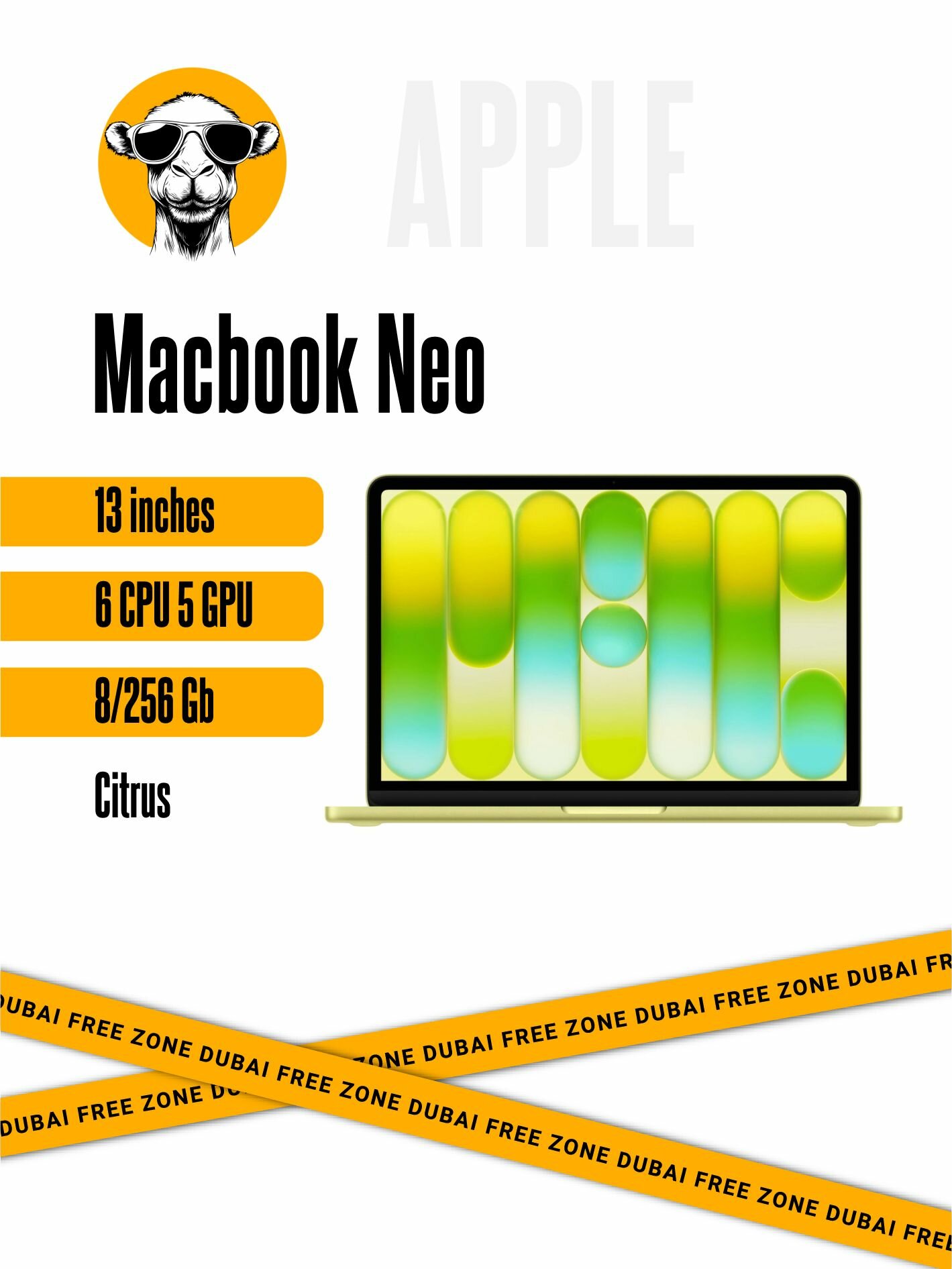 Ноутбук Apple Macbook Neo 8/256Gb (6 CPU/5 GPU) Citrus