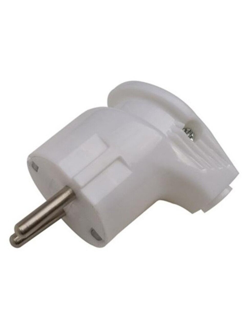 Вилка электрическая угловая General Lighting Systems 16А 250В с заземлением белая IP20 артикул 470510 для дома и офиса