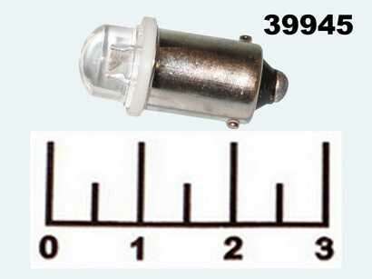 Лампа светодиодная 12V BA9S белая 8мм 140гр