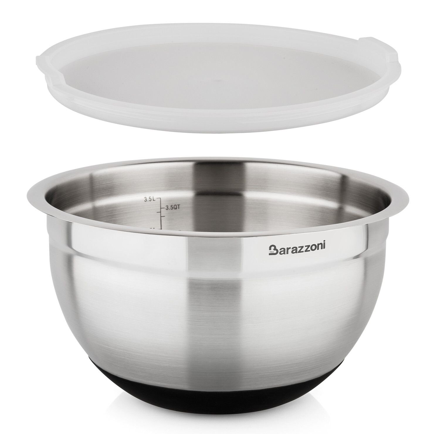 Миска для смешивания Barazzoni Speciale Bowl acciaio inox e silicone con coperchio 810160020