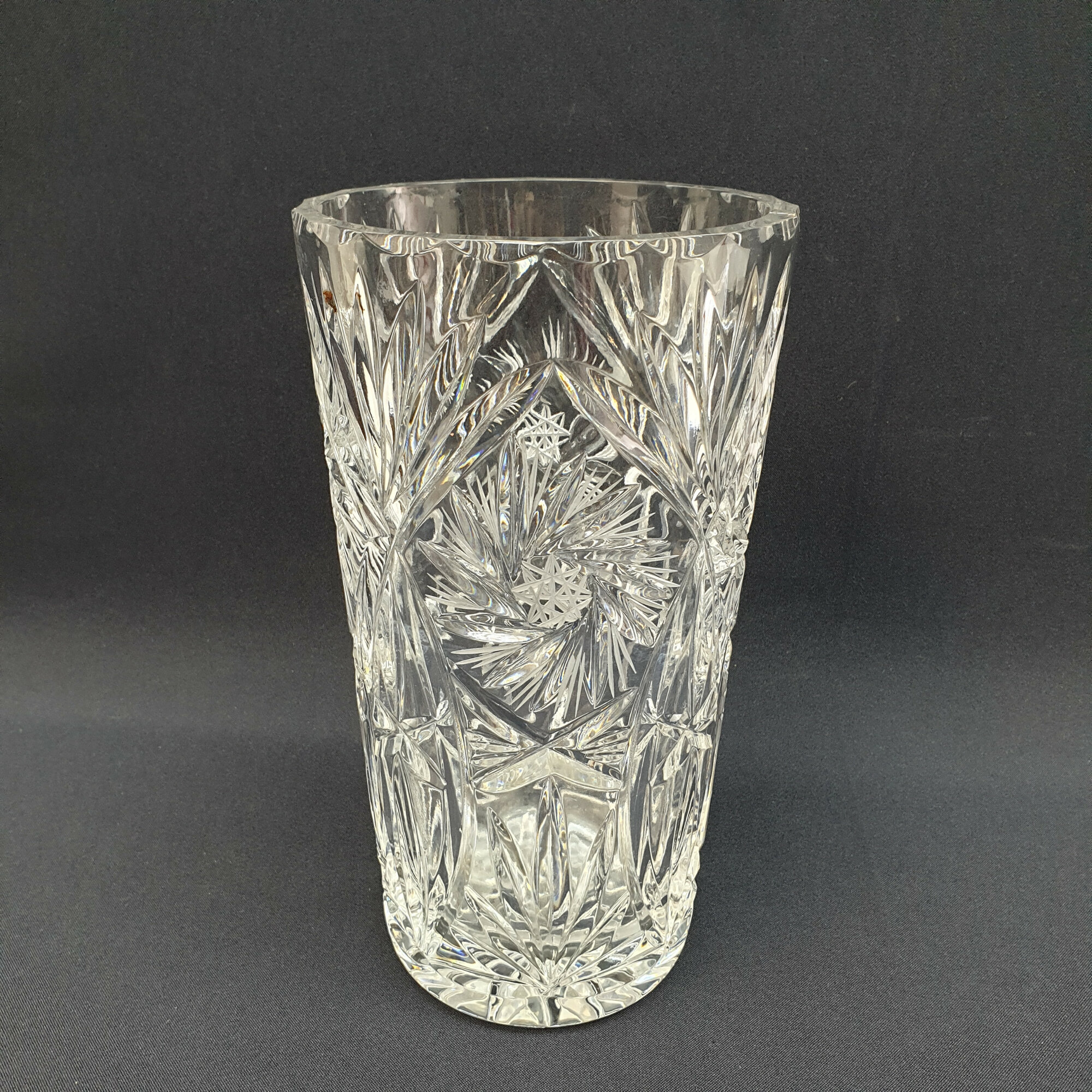 Винтажная ваза, хрусталь высота 24,5 см, СССР