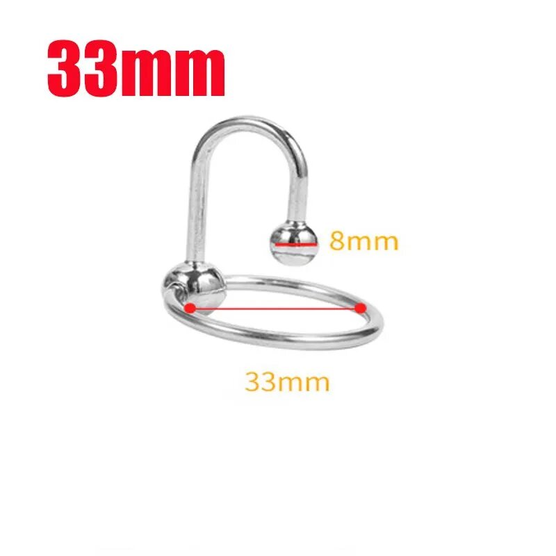 БДСМ Уретральный стимулятор Кольцо мужского пениса 40mm