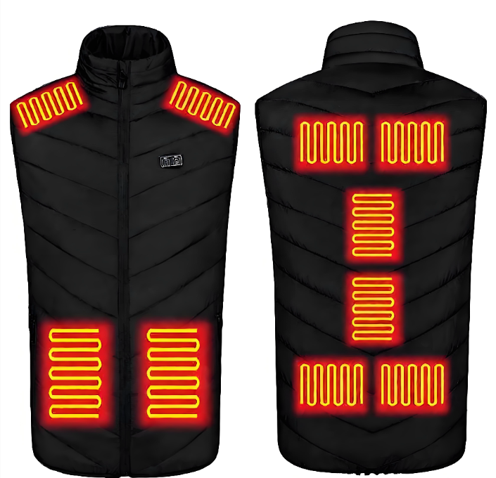 Новая модель Теплая телогрейка безрукавка - зимний жилет с подогревом.