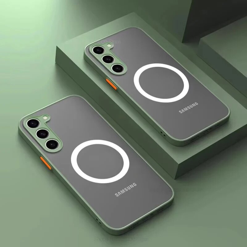 Чехол Samsung Galaxy S26/S25 Ultra, серый, матовый, магнитный